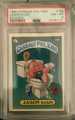 1985 Garbage Pail Kids Series 1 JASON BASIN #14b, PSA Graded 8, OS1 GPK ...
