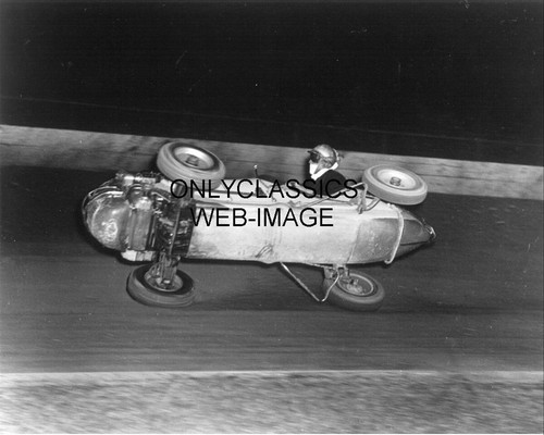 1951 TROY RUTTMAN BICYCLING MIDGET WILD CRASH AUTO RACING 8X10 PHOTO ...