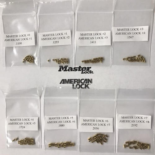 MASTER & AMERICAN PADLOCK LOCK CYLINDER PIN KIT. REKEY KIT WITH ...