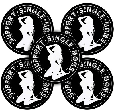 5 Pcs Support Single Moms Hard Hat Stickers Decals, Adult, Funny ...