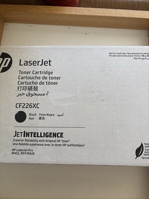 HP CF226XC Black Toner Cartridge Genuine 26X LaserJet 402 MFP M426 ...