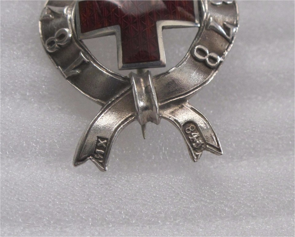 Antique Russian Silver Enamel Red Cross Badge Russian Turkish War 1877 ...