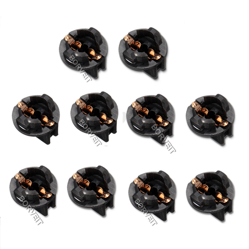 10Pcs T10 168 192 Bulb Socket Holder Wedge Dashboard Dash Light Base ...