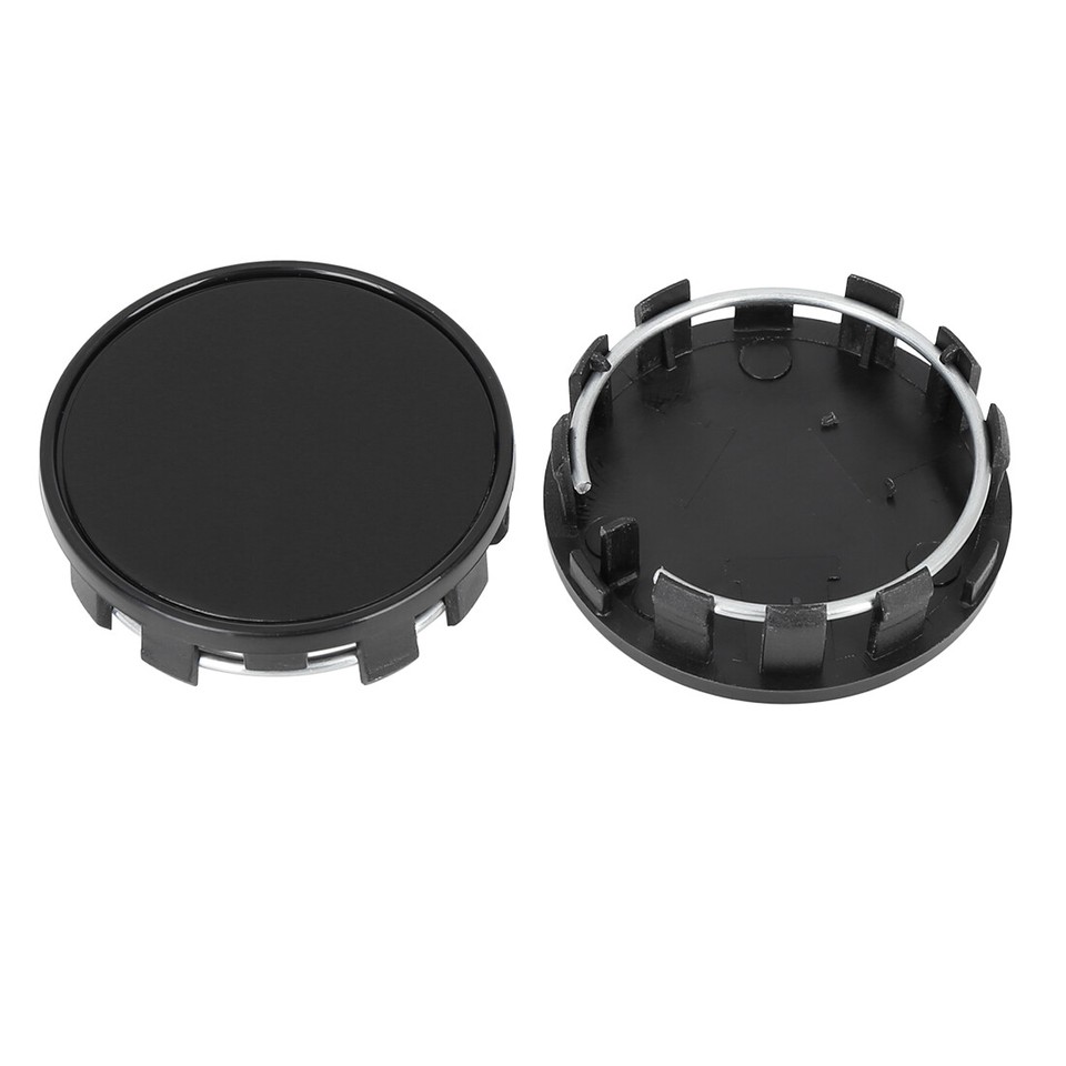 4 Pcs 54mm 9 Lugs Universal Black Car Wheel Tyre Center Hub Caps ...