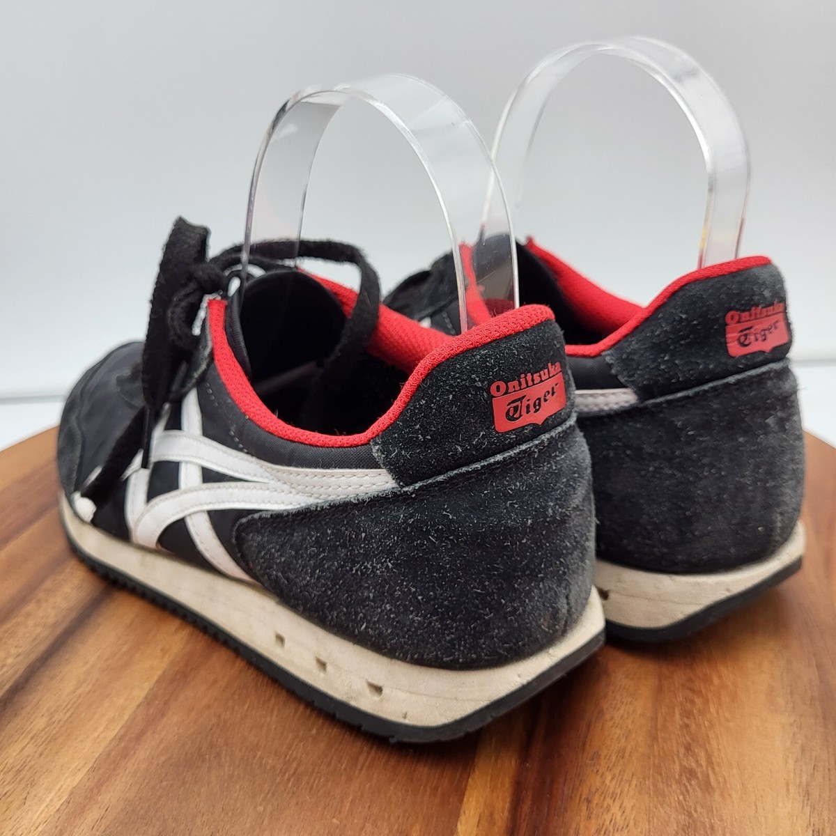 Womens Asics Onitsuka Tiger Black With Red And White Deals ...