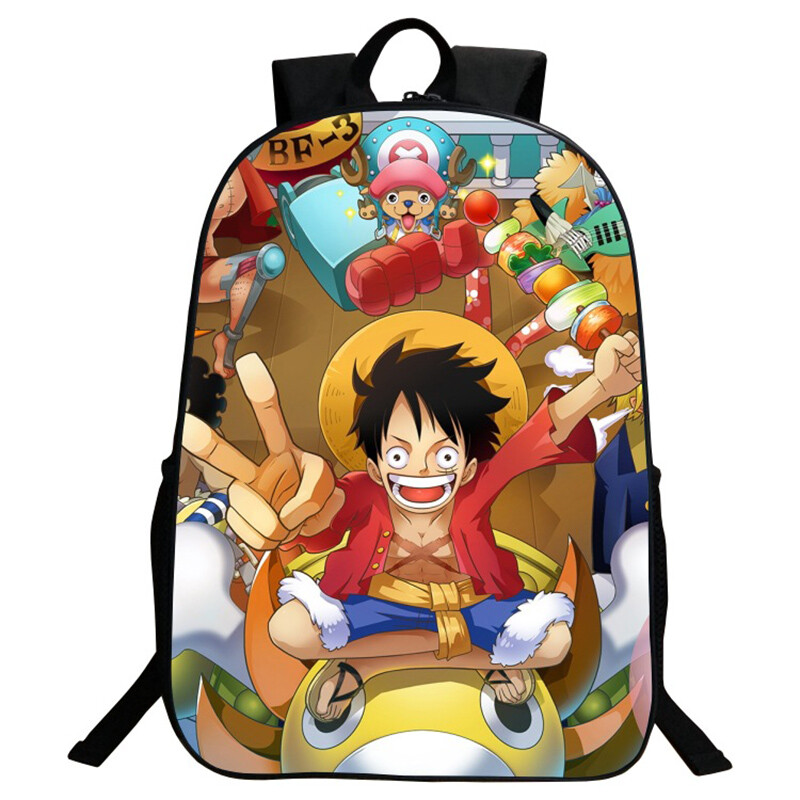 Anime Piece One Monkey D. Luffy Students Backpack School Bag Bookbag ...