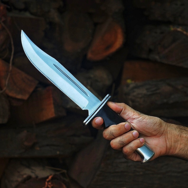 scream knife Custom Handmade Buck 120 Ghost Face Movie Replica Knife ...