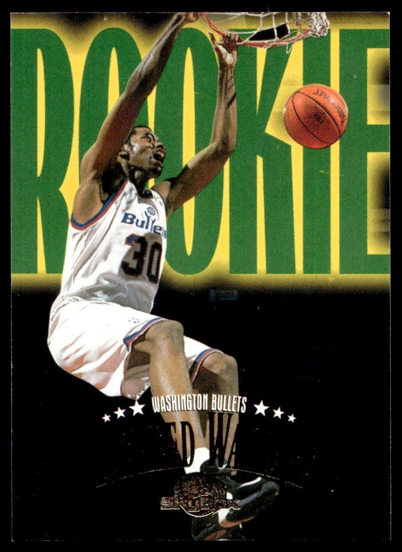 1995-96 SkyBox Premium Rasheed Wallace Rookie G39 Washington Bullets ...
