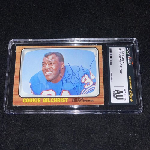 Cookie Gilchrist Signed 1966 Topps Football Card JSA CGC Slab Bills ...