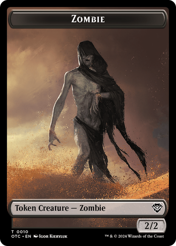Zombie // Ox Warrior Double-Sided Token [Outlaws of Thunder Junction ...