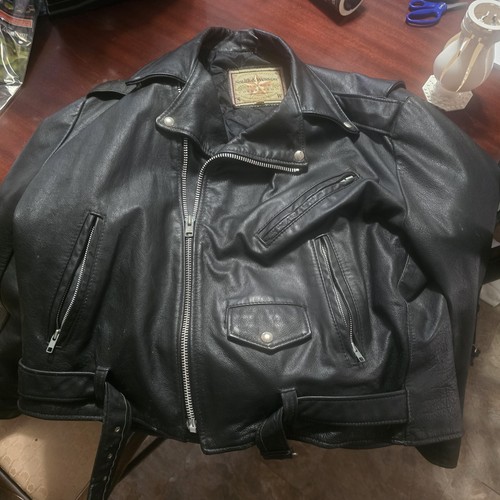 Mens Smith & Wesson XXL Vintage Collection Full Leather Motorcycle ...