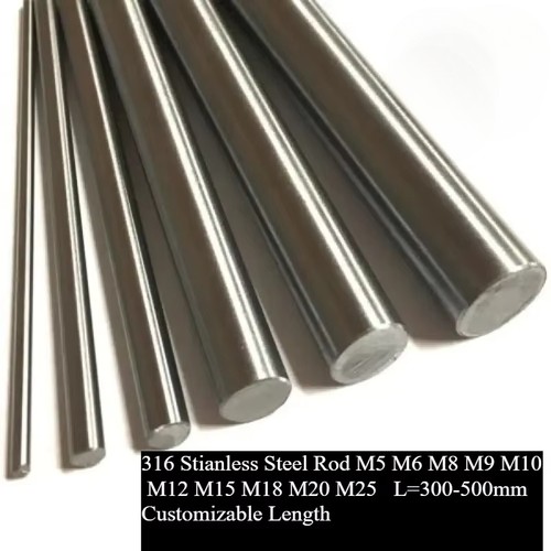 316 Stainless Steel Rod Bar Stock 5mm 6mm 7mm 8mm 15mm m18 m20 m25 400 ...