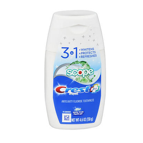 Crest Complete Plus Scope Toothpaste Minty Fresh Liquid Gel 4.6 Oz By ...