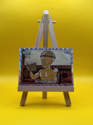 2025 Spongebob Topps Chrome Pyrite Ponderer 45/175 Wave Refractor SP ...