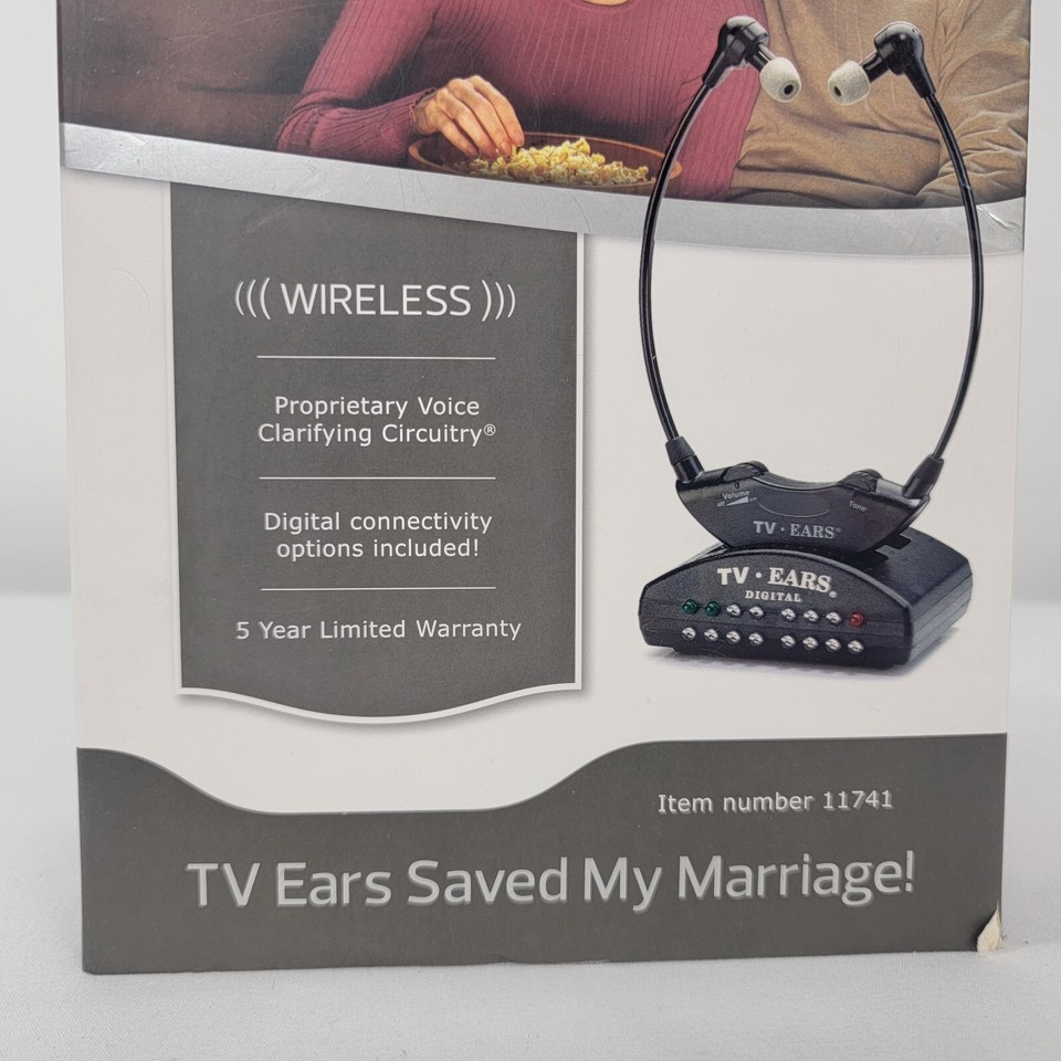 TV EARS 5.0 Digital Wireless Item # 11741 Headset Transmitter ...