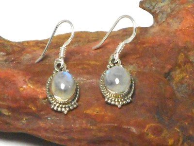 Fiery Oval MOONSTONE Sterling Silver 925 Earrings - Gift boxed | eBay