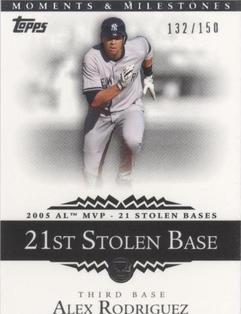 2007 Topps Moments & Milestones - Alex Rodriguez #38-21 2005 AL MVP ...