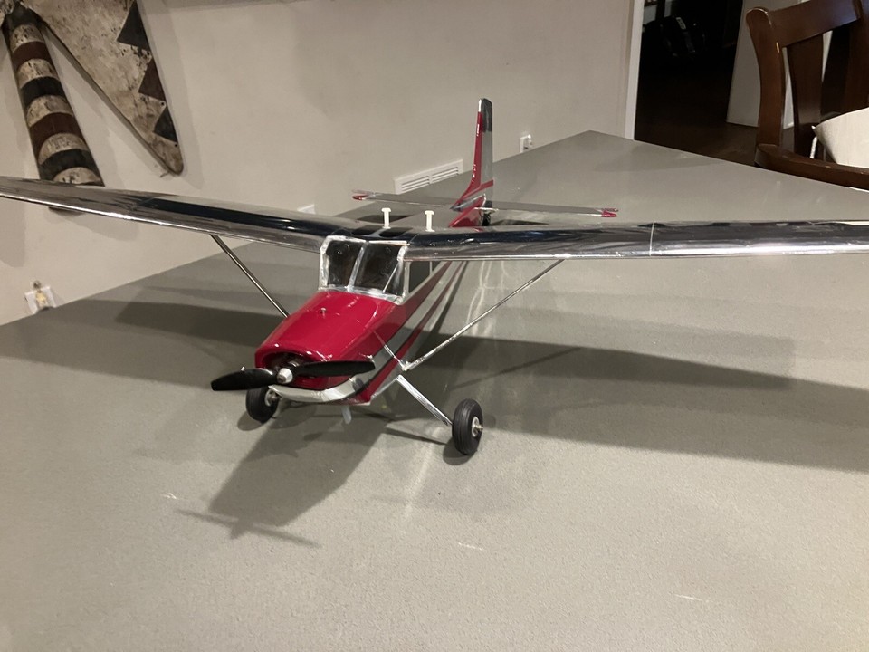 Gorgeous Chrome Cessna 170 W Norvel .061 Engine R/c Vintage Model ...