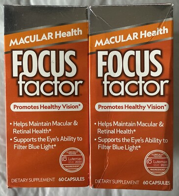 2 FOCUS FACTOR MACULAR HEALTH VISION 60 TABS EACH 120 TOTAL TAB. Exp ...