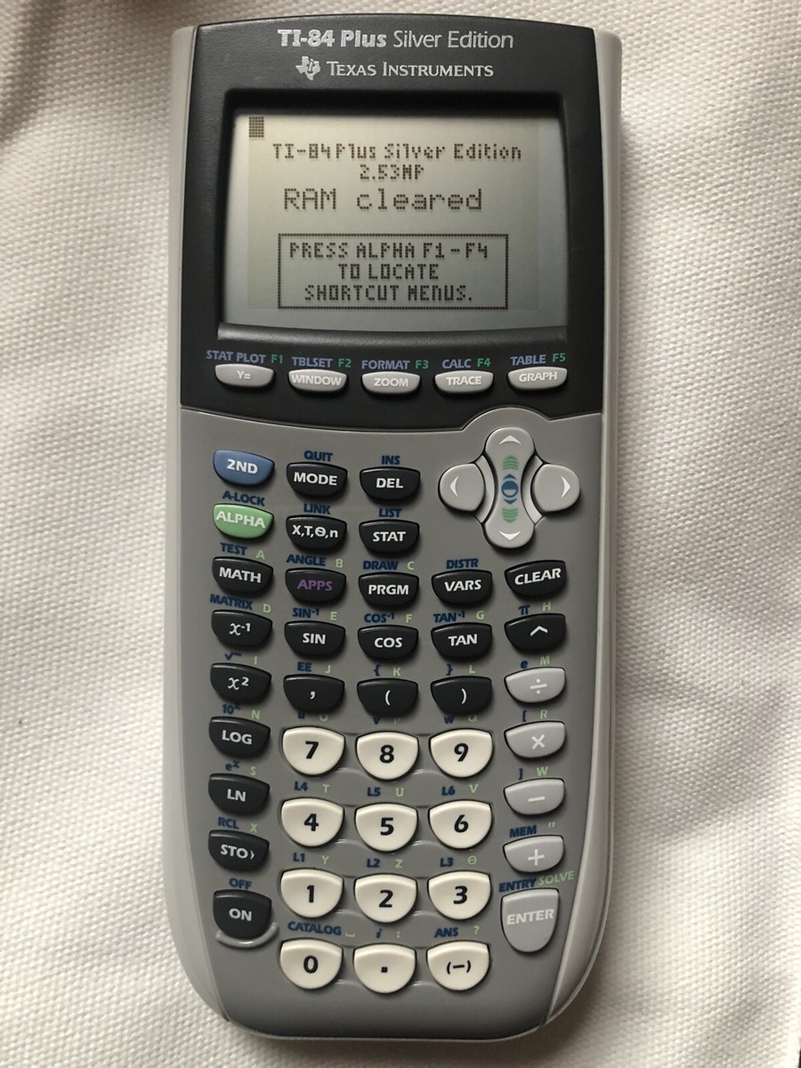 Ti 84 Graphing Calculator Texas Instruments TI 84 Plus Silver Edition