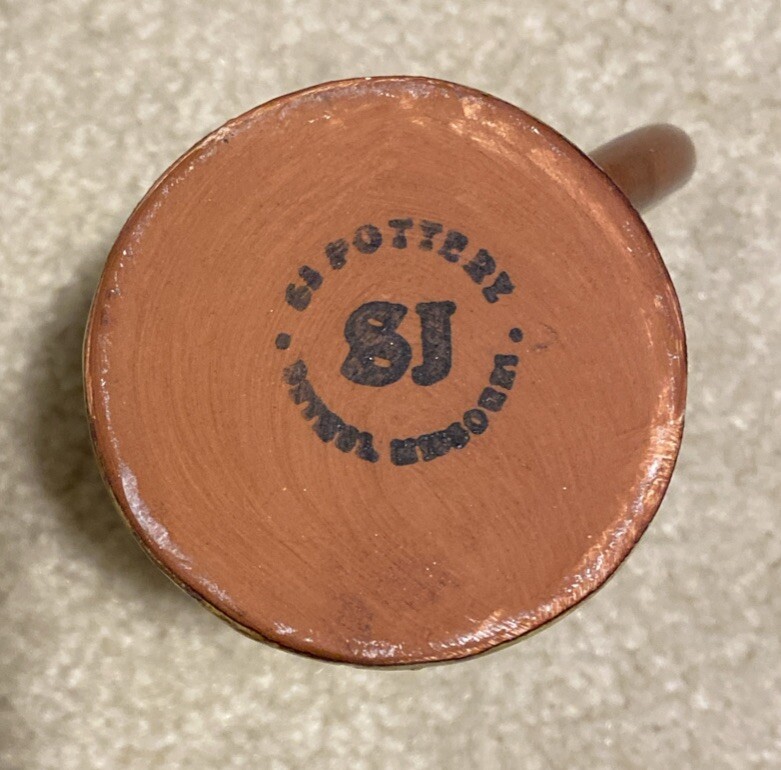 SJ Pottery Redware 3.5” Creamer Small Pitcher Martha Female Figural ...