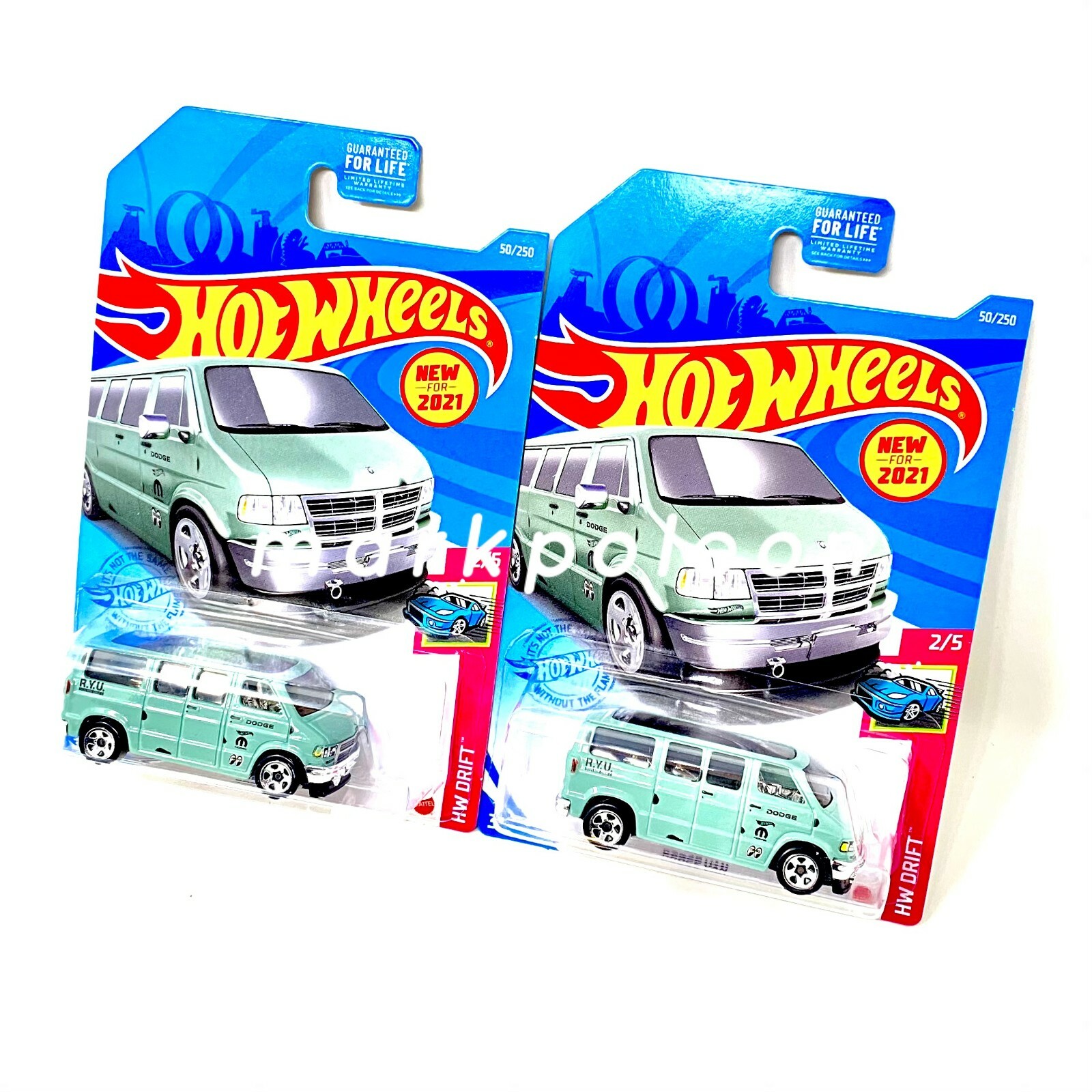 Hot Wheels Dodge Van Set of 2 Green HW Drift Dajiban Mopar Moon Eyes | eBay