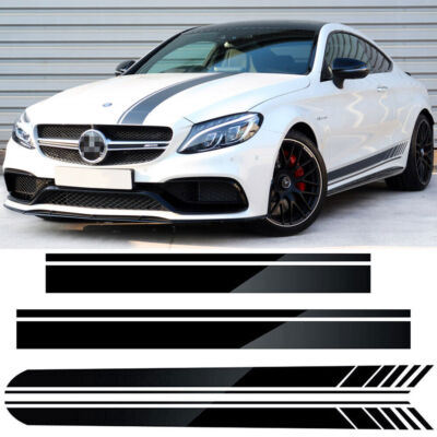 Car Hood Roof Side Stripes Decal Vinyl Sticker For Mercedes Benz W205 ...