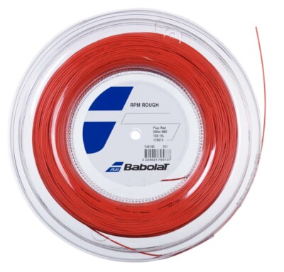 Babolat RPM Rough 1.30mm 16G 660ft 200m Tennis Racket String Red 179572 ...