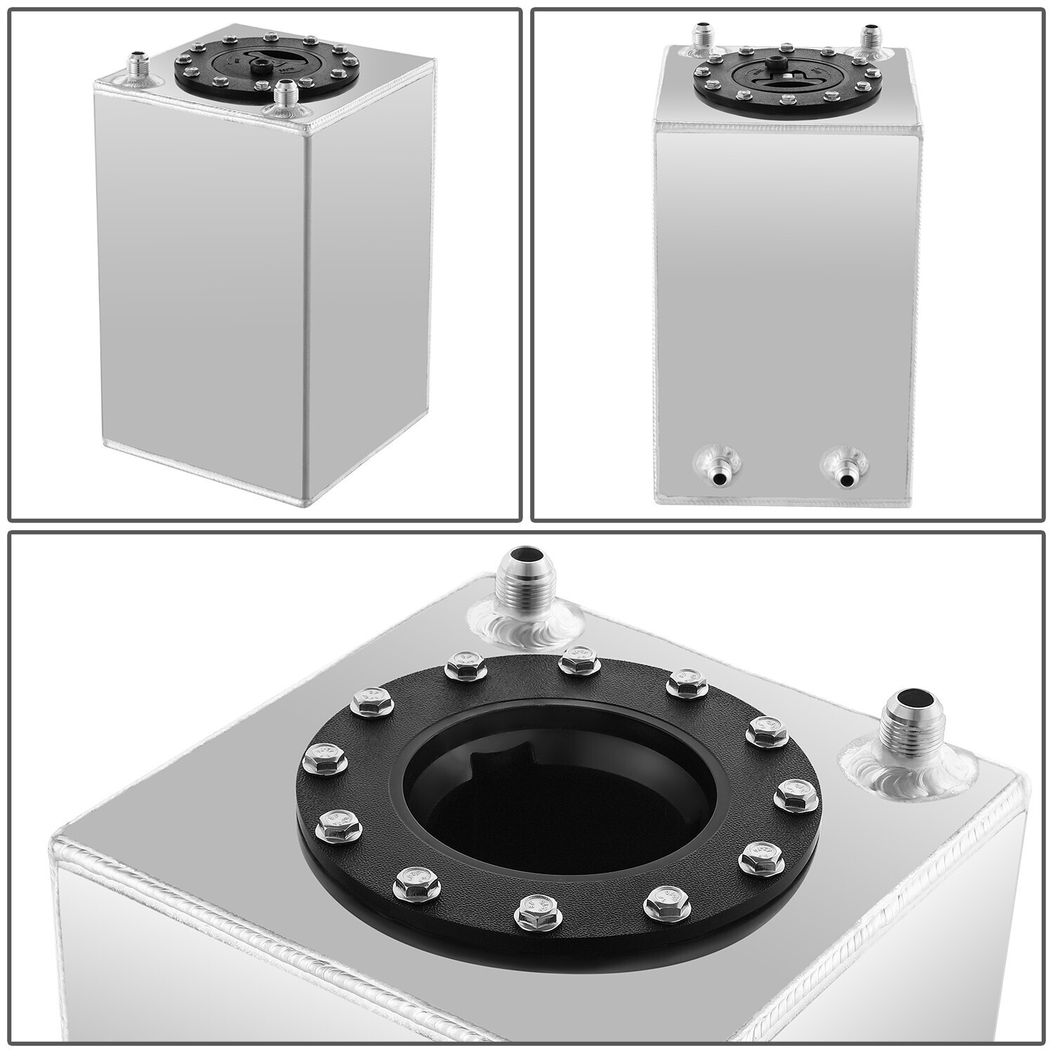 Universal 2.5 Gallon Lightweight Aluminum Racing/Drift Fuel Cell Gas ...