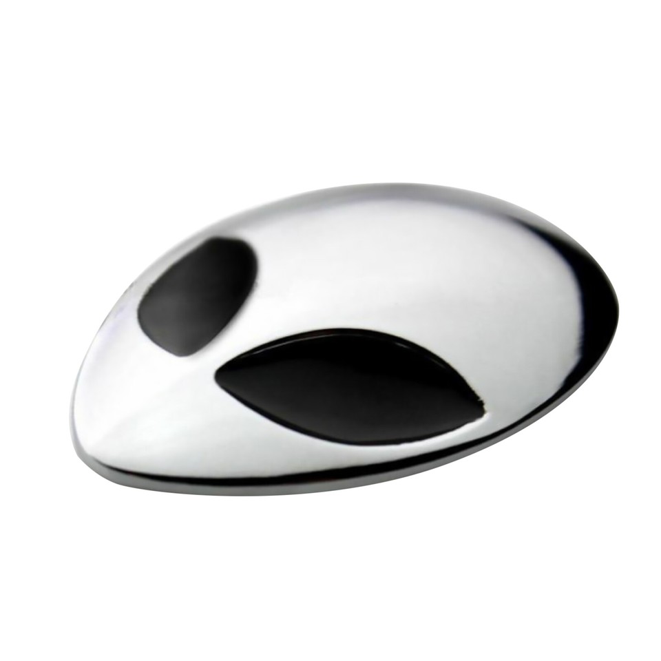 2 Pack Metal 3D Alienware Alien Head Car Auto Logo Sticker Badge Emblem ...