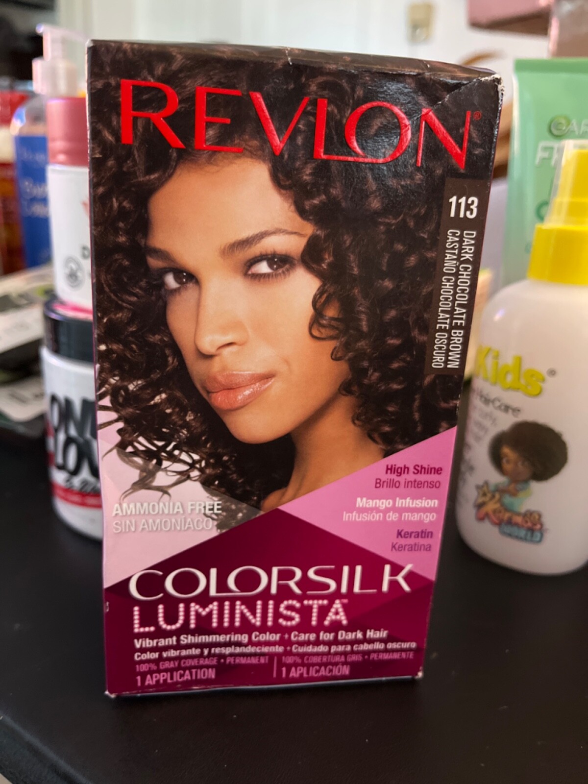 Revlon Colorsilk Luminista #113 High Shine Dark Chocolate Brown Ammonia ...