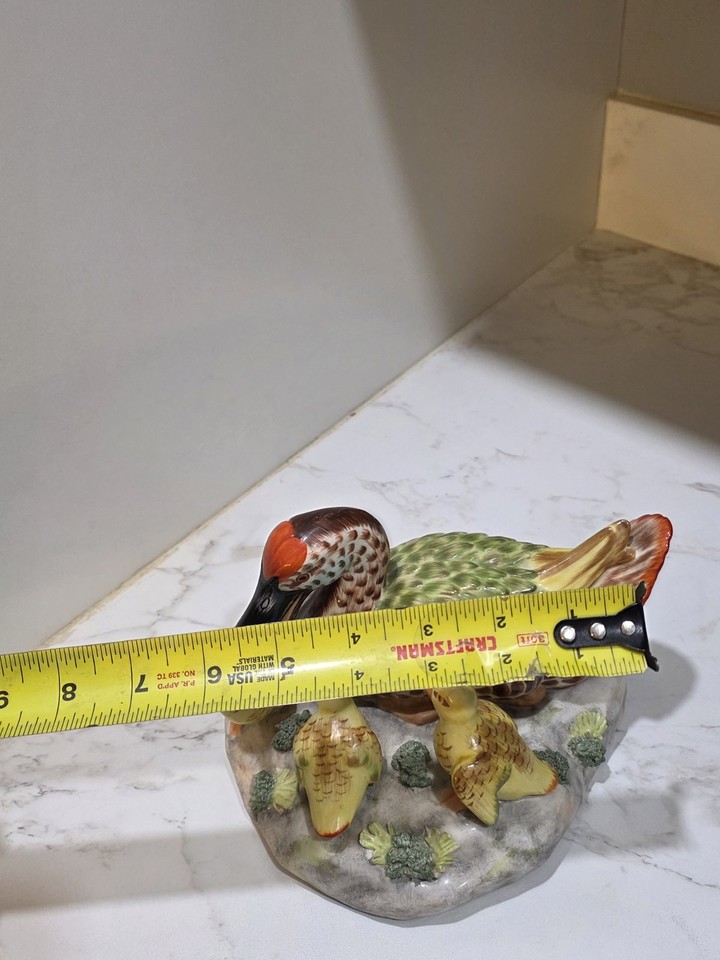 Vintage Mother Duck With Duckling Figurine Ceramic Farm House Spot Bill ...