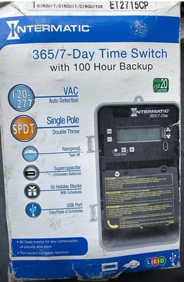 Intermatic ET2715CP Astronomic Time Switch Clock 365/7-Day SPDT 120 ...