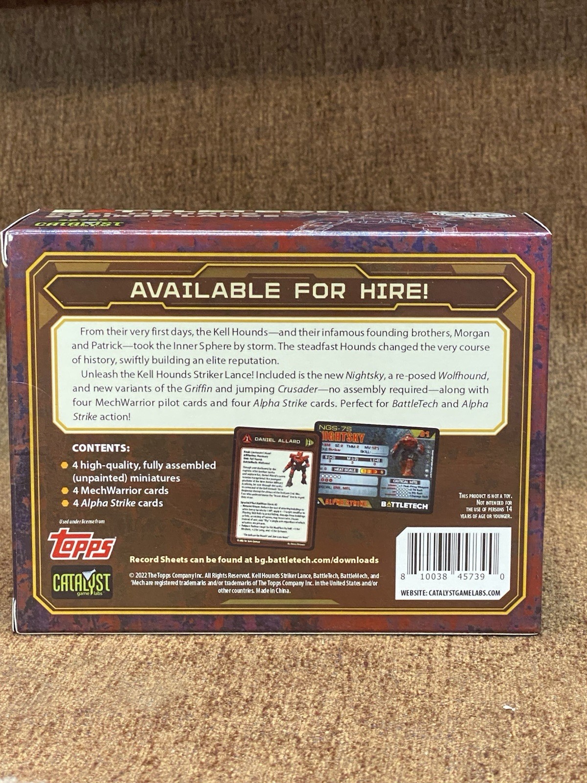 Battletech Kell Hounds Striker Lance Mech Pack Mercenaries Nightsky Griffin NIB | eBay