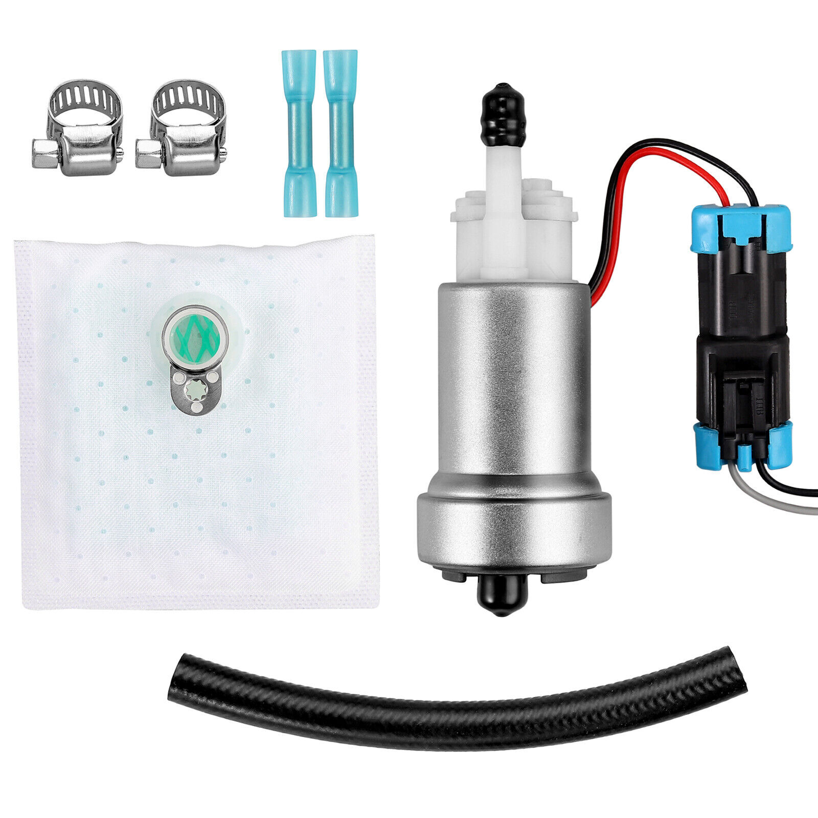 Fit Walbro TI 525LPH Hellcat Fuel Pump + Crimp Connectors Install Kit ...