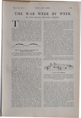 1915 WW1 Article & Photos Marine & Armée Éditorial Faux Parapets Gun ...