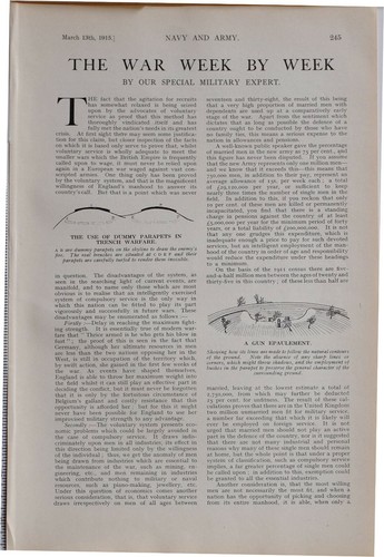 1915 WW1 Article & Photos Marine & Armée Éditorial Faux Parapets Gun ...