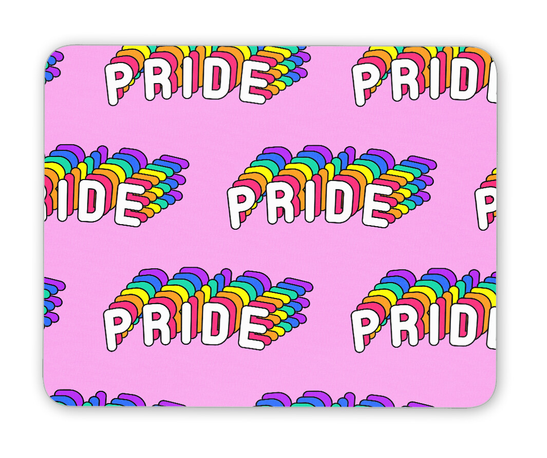 Rectangle Mouse Mat - Pride LGBTQ Gay Lesbian Rainbow Support Month ...