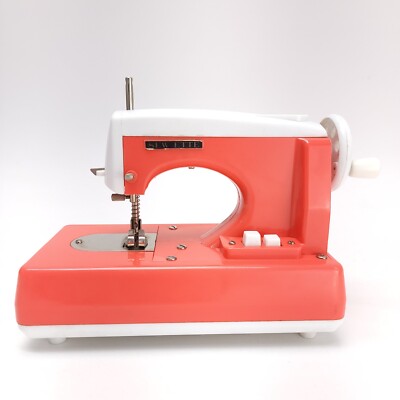 Vintage Toy Sewette Sewing Machine Battery Powered Japan Orange Retro ...