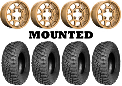 Kit 4 BFGoodrich Mud Terrain KM3 Tires 35x11-15 on KMC KS136 Toro ...