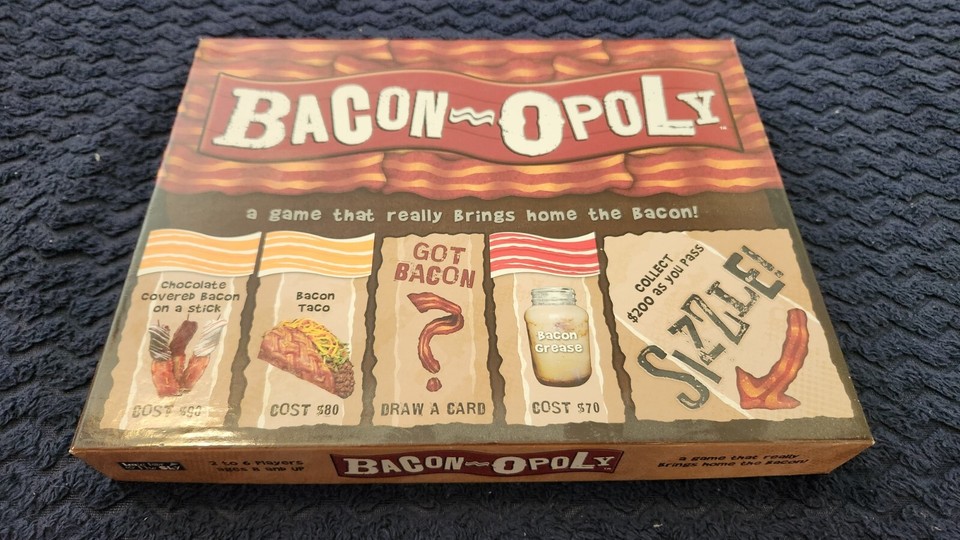 Bacon Opoly Monopoly Board Game Bacon Lovers Baconmania Pork ...