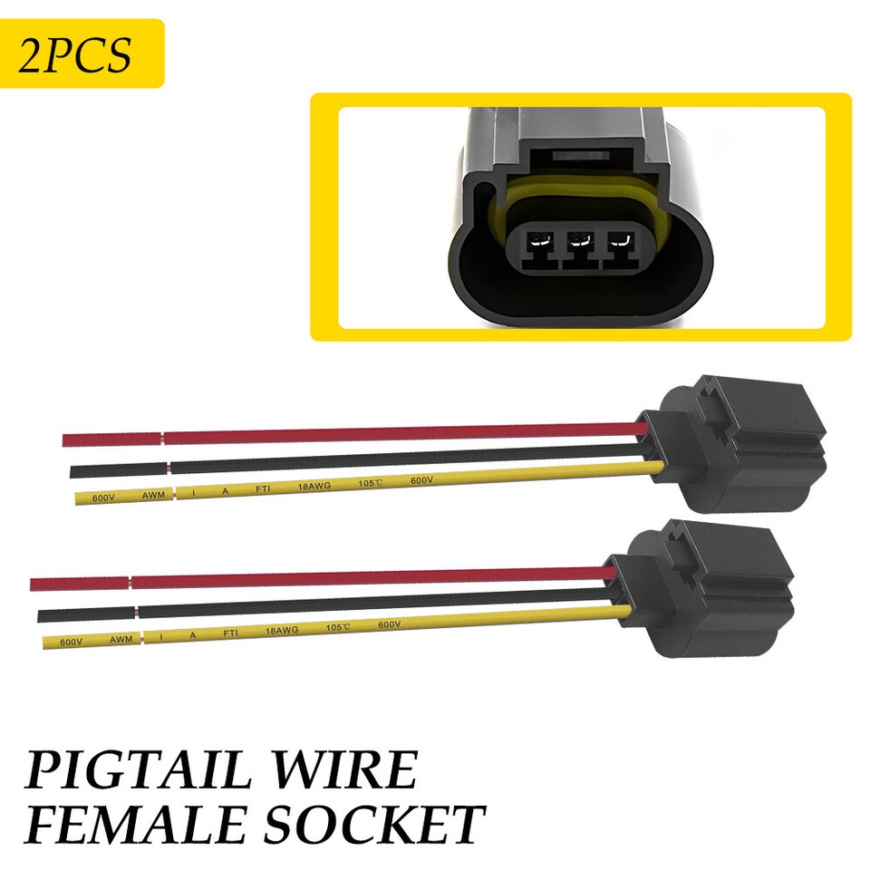 9008 H13 Bulb Socket Brake Front Turn Signal Light Harness Wire Plug ...