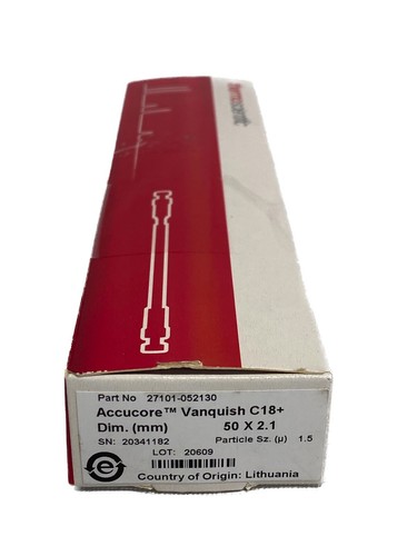 THERMO Chromatography Accucore Vanquish C18+ LC Column 50mm x 2.1mm ...