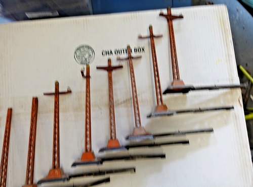Vintage Lionel O Gauge Lot of 12 Orange Telegraph Poles | eBay