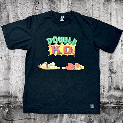 Capcom Double KO Pixel Graphic Tee – Black (L) - Uniqlo x Capcom Collab ...