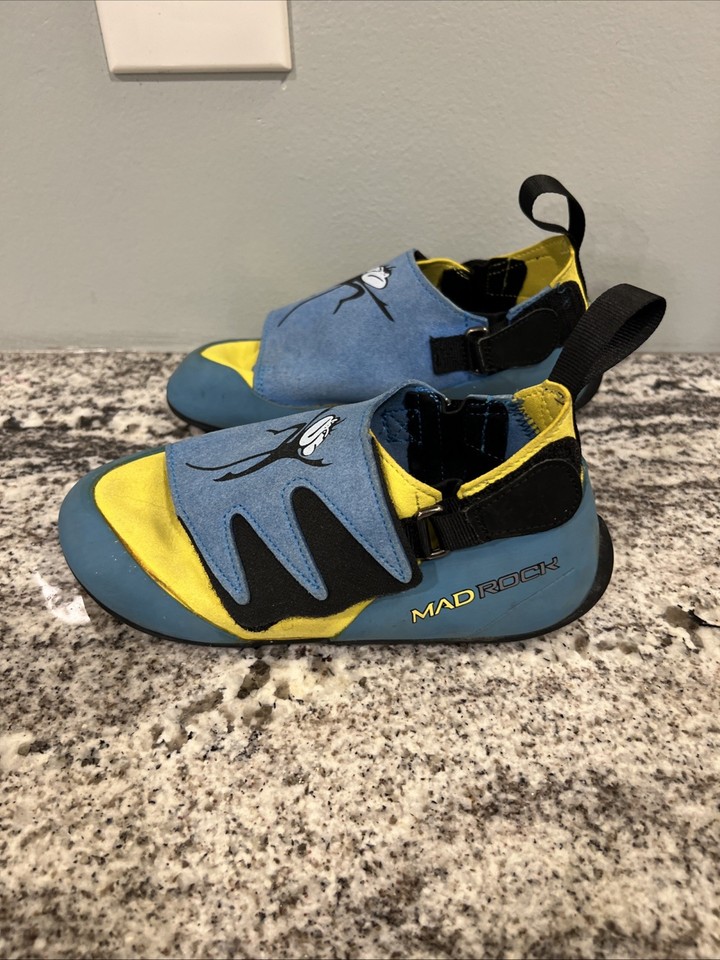 Mad Rock Mad Monkey 2.0 Youth Climbing Shoes Blue/Yellow Kids Size 2 | eBay