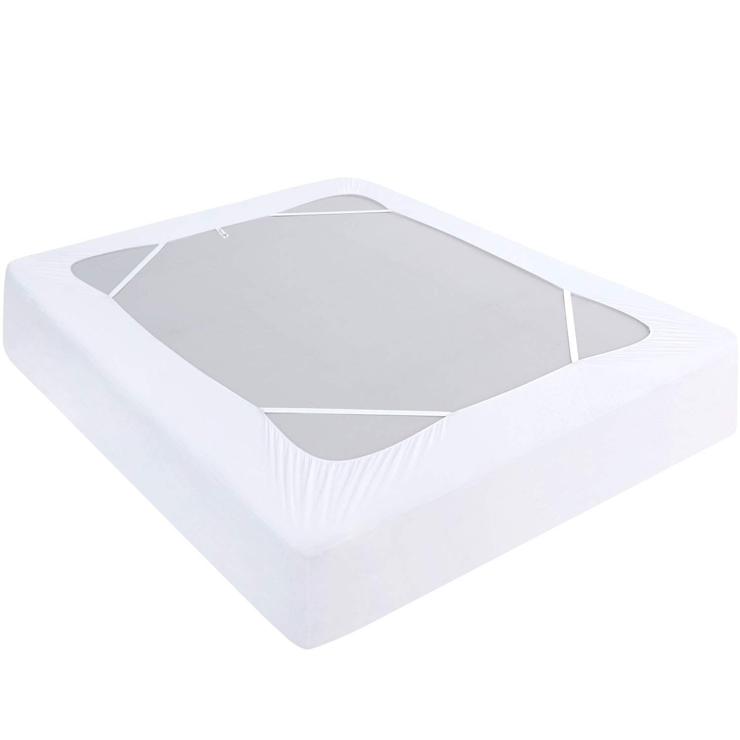 Box Spring Cover Queen Size Elastic Fabric Wrap Around 4 Sides Bed ...