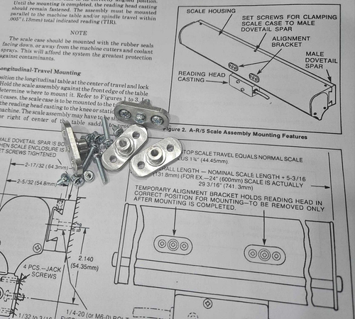 Acu-rite Digital Read Out Scale Temporary Alignment Blocks 1 set of 4 ...