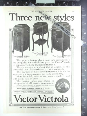 1912 ADVERTISING AD for Victor Victrola Camden NJ XI X XIV Crank record ...