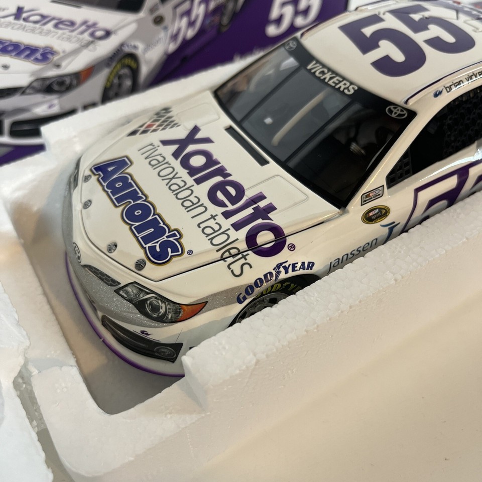 #55 Brian Vickers Aaron’s Xarelto Promo 1:24 Scale Diecast Stock Car LE ...